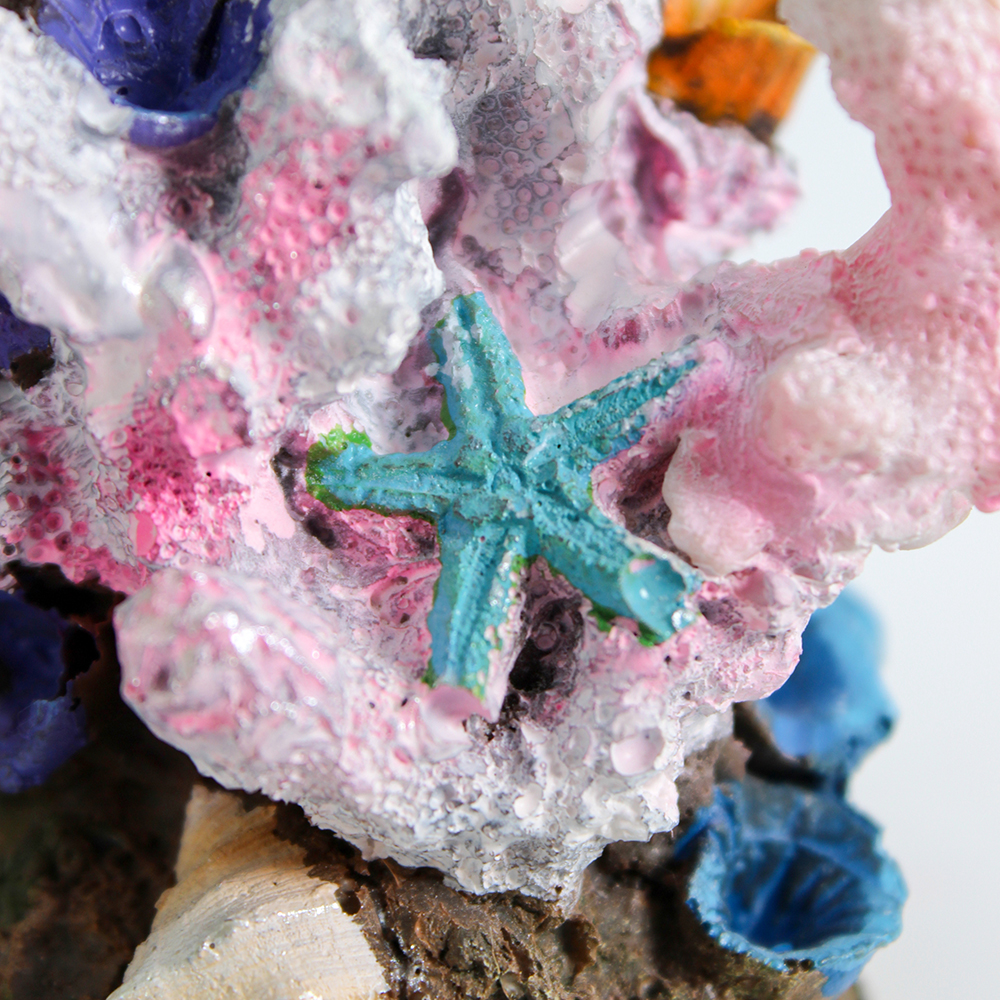 Penn-Plax eOrder | Tide & Treasure™ Submarine Coral Scape - Gray - Large