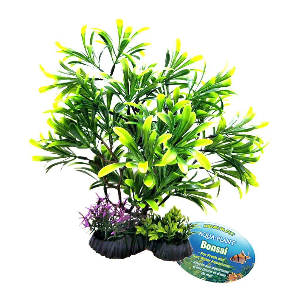 Penn-Plax eOrder | Tide & Treasure™ Bonsai Plant - 7" - Green